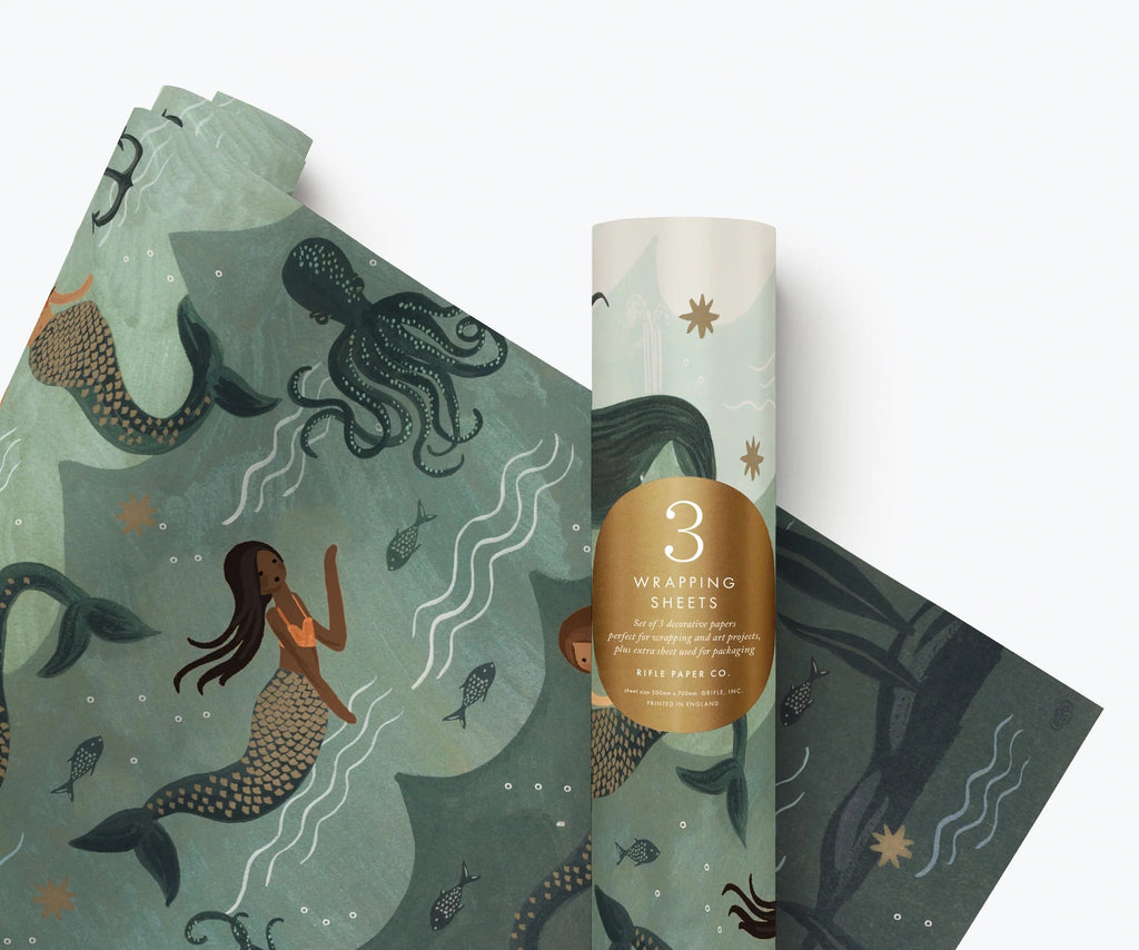 Rifle Paper Co Mermaid Gift Wrap Roll – Mad Lilies